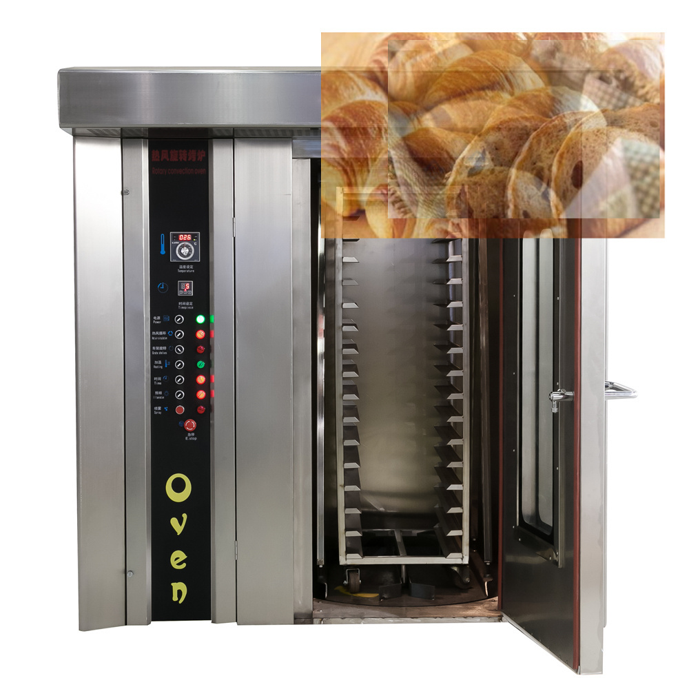 Wholesale 32 trays rotary oven electric gas diesel heating hot sale rotary oven with steam function Manufacturer and Supplier Jingyao